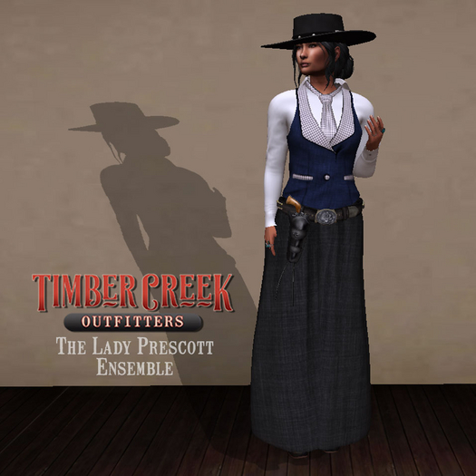 Second Life Marketplace - [Timber Creek] Lady Prescott Ensemble-Black ...