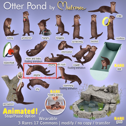 Second Life Marketplace - Mutresse-Playful-Otter Pond