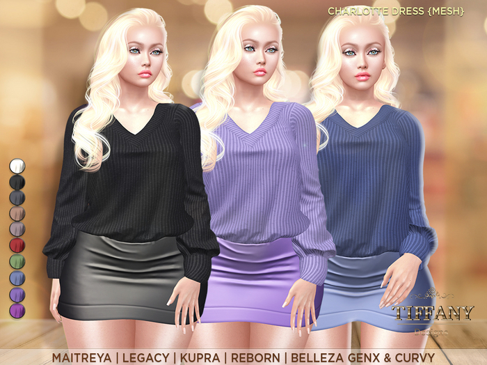 Second Life Marketplace - ::TD:: Charlotte Dress {Mesh}