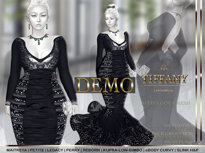 Second Life Marketplace - ::TD:: Nelina Gown {Mesh} DEMO