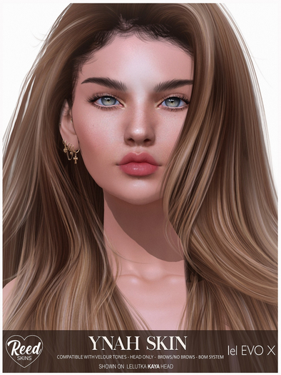 Second Life Marketplace - REED SKINS-YNAH SKIN-LELUTKA EVO X-ROSE KISS