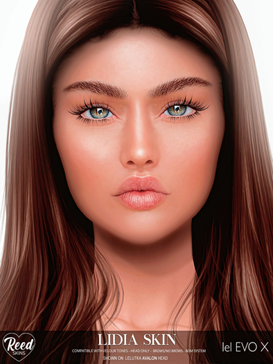 Second Life Marketplace - REED SKINS-LIDIA SKIN-LEL. EVO X VELOUR TONES ...