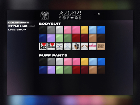 Second Life Marketplace - #Klubb "Lena" Bodysuit & Puff Pants w/ SQUISH ...