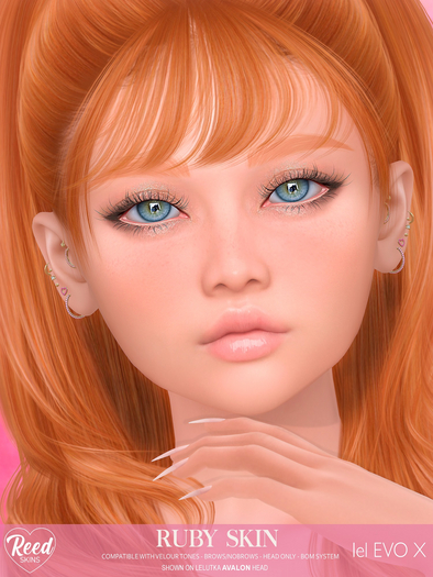 Second Life Marketplace - REED SKINS-RUBY SKIN-LELUTKA EVO X-BLUSH