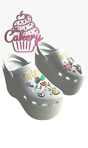 Second Life Marketplace - The Cakery - Croc Badge Platform White