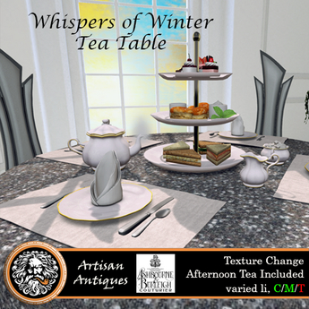 Second Life Marketplace - Whispers of Winter Tea Set