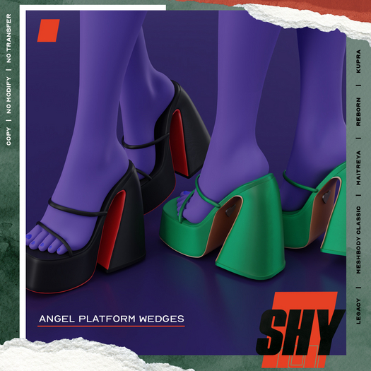 Second Life Marketplace - SHY - Angel Platform Wedges - Demo (Add Me)