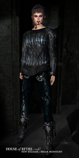 Second Life Marketplace - RFYRE BRIAR WOLF MIDNIGHT MENS [B]