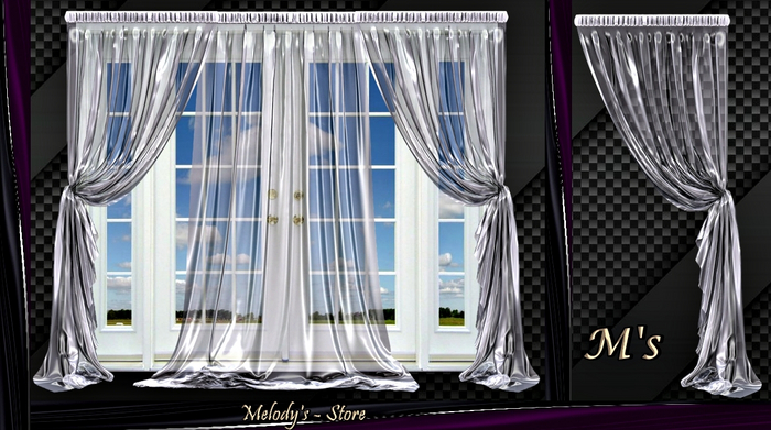 Second Life Marketplace - M's-CURTAIN-TRANSPARENT TWO-SIDED-long-left ...