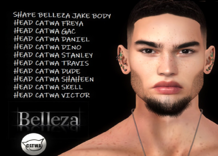 Second Life Marketplace - SHAPES BELLEZA JAKE CATWA