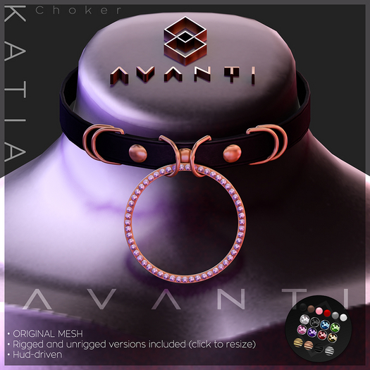 Second Life Marketplace - .:Avanti:. Katia Collar (6 colors, HUD-driven ...