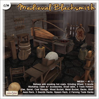 Second Life Marketplace - [V/W] Medieval Blacksmith - Complete Set