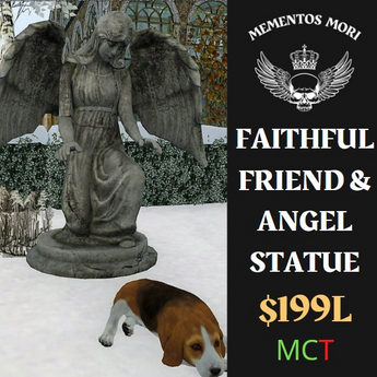 Second Life Marketplace - MM - Faithful Friend (dog) & Angel Statue