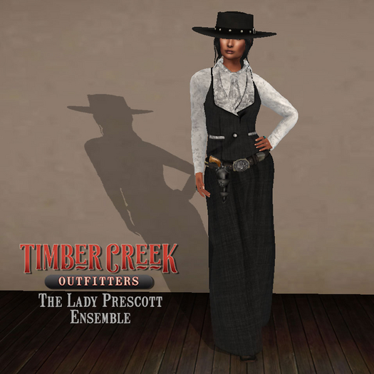 Second Life Marketplace - [Timber Creek] Lady Prescott Ensemble-Silver ...