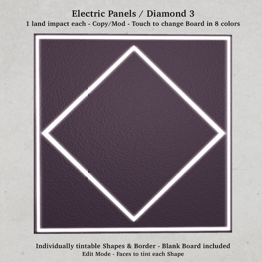 Second Life Marketplace - DISORDERLY. / Electric Panels / Diamond / 3