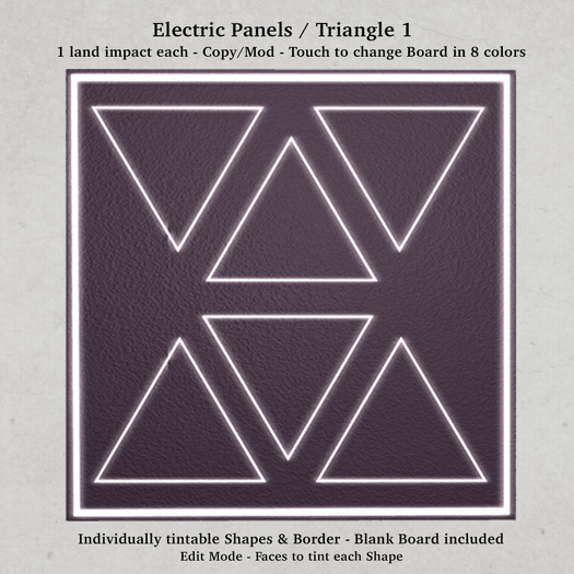 Second Life Marketplace - DISORDERLY. / Electric Panels / Triangle / 1