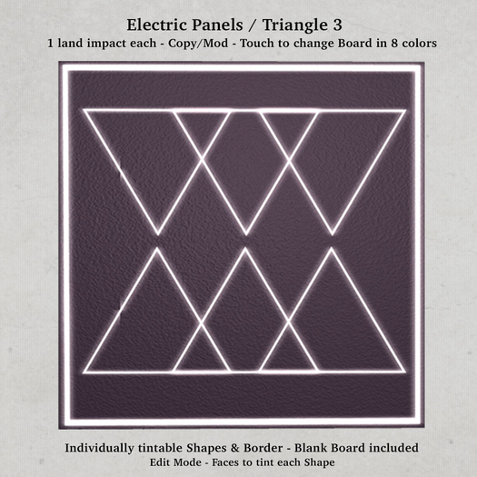 Second Life Marketplace - DISORDERLY. / Electric Panels / Triangle / 3