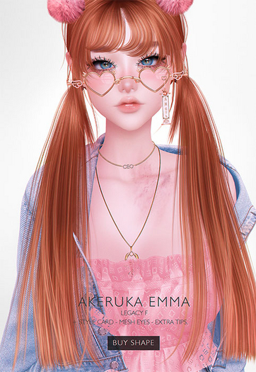 Second Life Marketplace - BOOPY - Bibi Shape (Akeruka Emma Head ...