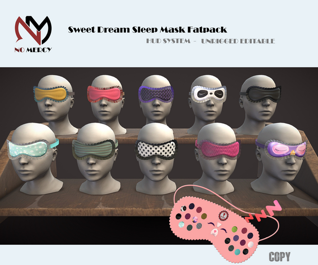 Second Life Marketplace - No Mercy / Sweet Dream Sleep Mask Fatpack