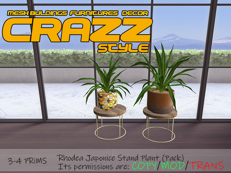 Second Life Marketplace - :::CR'S::: - Rhodea Japonice Stand Plant ...