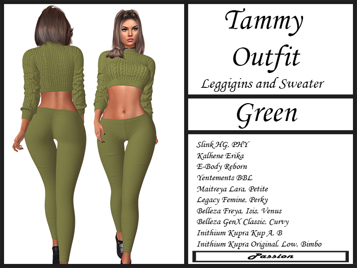 Second Life Marketplace Passion Tammy Outfit Green