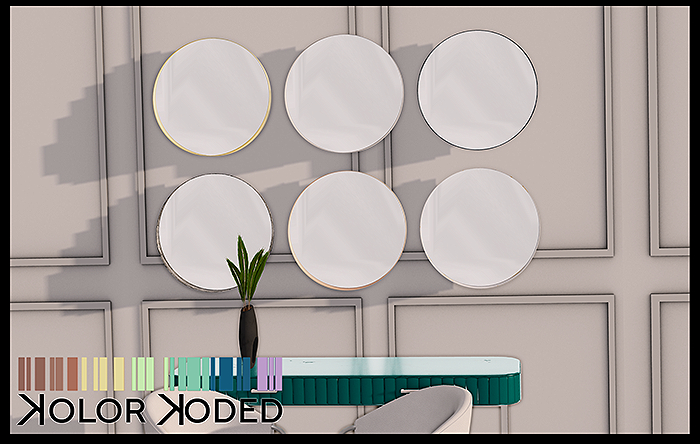 Second Life Marketplace - KOLOR KODED Round Mirrors FP