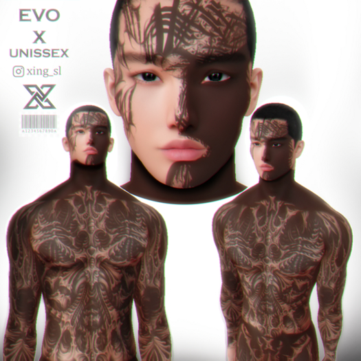Second Life Marketplace - X. Death Knight Full tattoo (DEMO)