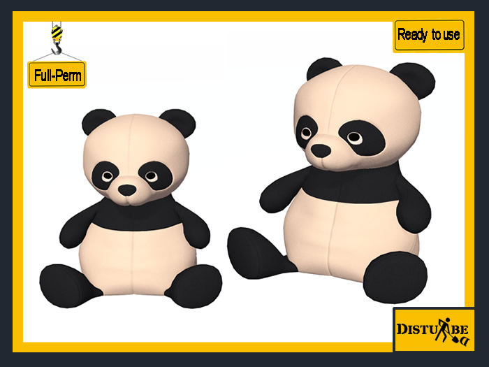 Second Life Marketplace - ::DisturbeD:: Moo-Moo the Panda Plush Toy ...