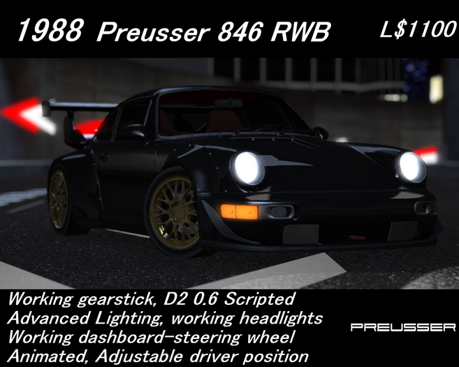 Second Life Marketplace - [HMA] 1988 Preusser 846 RWB