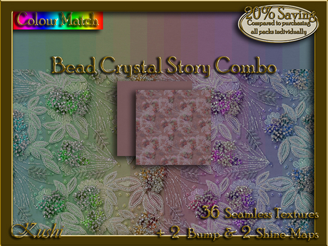 Second Life Marketplace - Bead Crystal Story Combo Seamless Texture Bundle