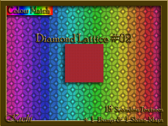 Second Life Marketplace - Diamond Lattice #02 Seamless Texture Pack