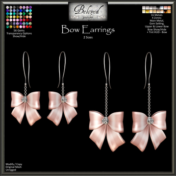 Second Life Marketplace - SALE! Beloved Jewelry : Bow Jewelry Set ...