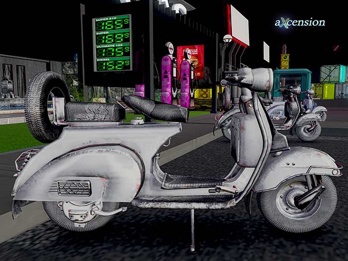 Second Life Marketplace - aX: Vintage Scooter Grey
