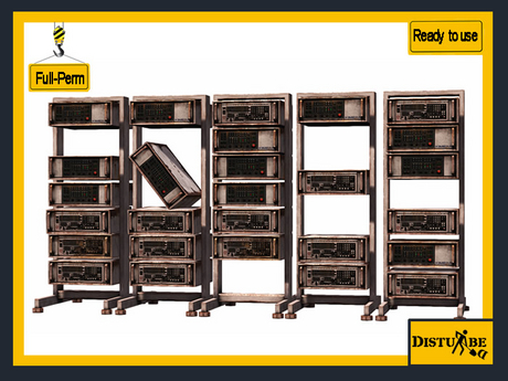 Second Life Marketplace - ::DisturbeD:: Old Computer Racks - FULL PERM MESH