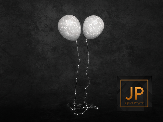 Second Life Marketplace - 2. String light balloons white 3LI - MOoH!
