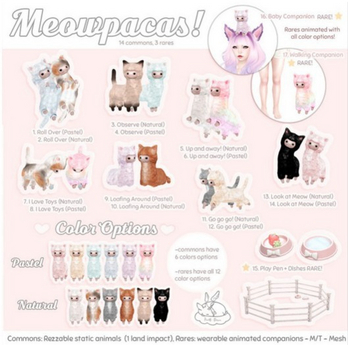 Second Life Marketplace - +Half-Deer+ Meowpaca - Loafing Around (Natural)