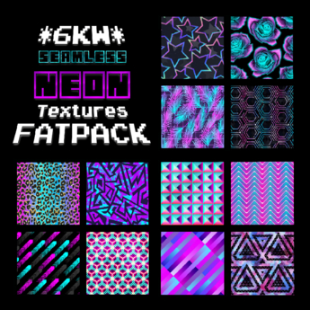 Second Life Marketplace - *6KW* FULL PERM Seamless Neon MEGA TEXTURES ...