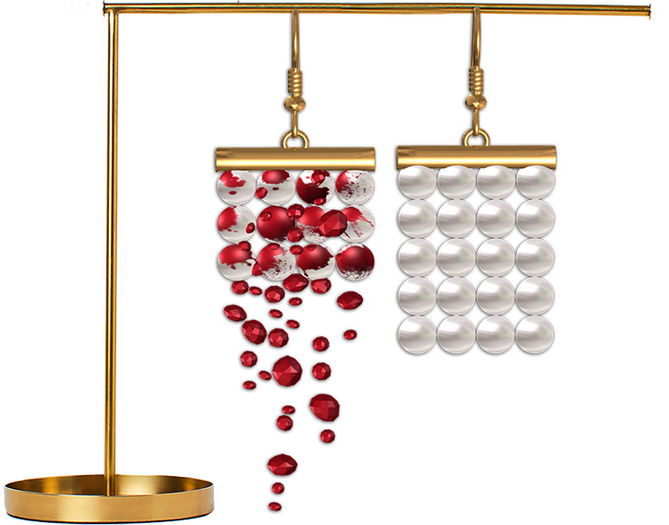 Second Life Marketplace - LaGyo_Prom Queen Big Earrings Pearl&Blood