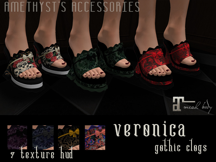 Second Life Marketplace - Veronica Gothic Platform Clogs for Maitreya ...