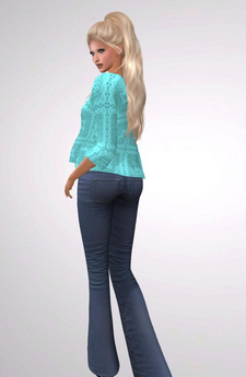 Second Life Marketplace - ZJ'S LORIA JEANS AND SWEATER TOP BLUE 17 ...