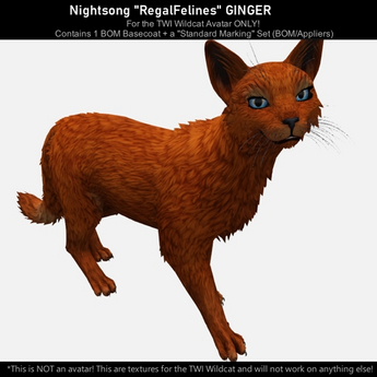 Second Life Marketplace - [NS] Wildcat "RegalFelines" Ginger