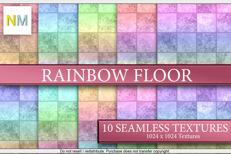 Second Life Marketplace - Rainbow Floor 10 Seamless Builders Textures NM