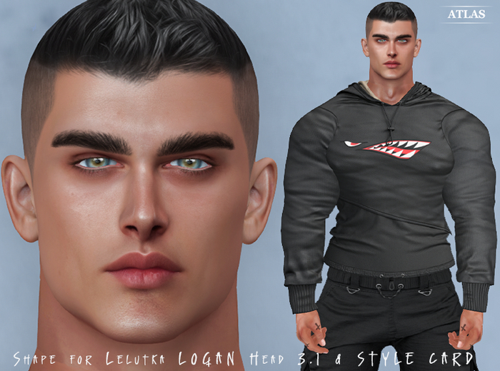 Second Life Marketplace - *ATLAS* Mens Shape LUKA for Lelutka LOGAN ...