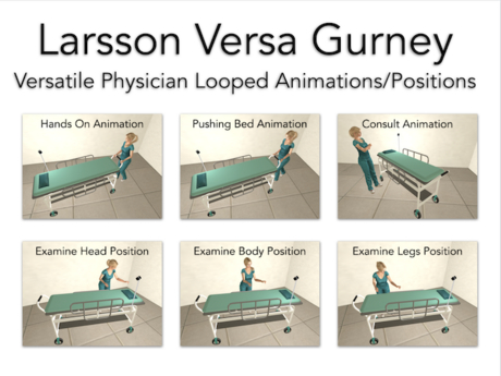 Second Life Marketplace - Larsson Versatile Hospital Gurney Bed You Can ...