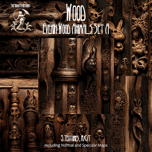 Second Life Marketplace - TGR - Wood - Everin Wood Animals Set A boxed