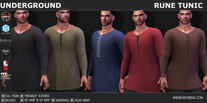Second Life Marketplace - [UG MESH] RUNE TUNIC - FULL PERM