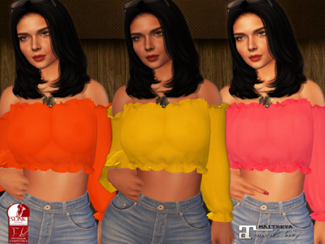 Second Life Marketplace - AP RUFFLED MESH TOP