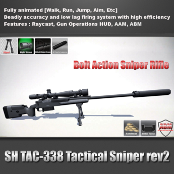 Second Life Marketplace - SH TAC-338 Tactical Sniper rev2