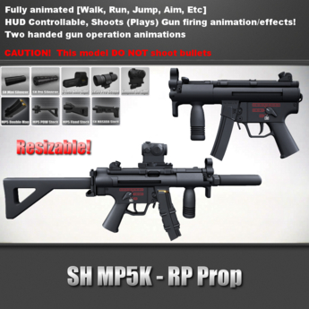 Second Life Marketplace - SH RP Prop Gun - MP5K