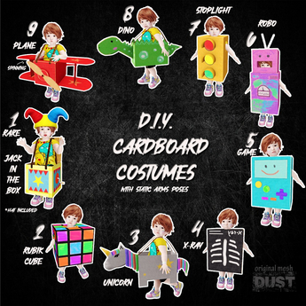 Second Life Marketplace - 5 DUST: Cardboard Game Costume [add]